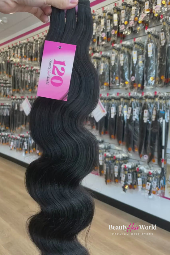 Salon-Quality #1B Natural Black Hair Bundles | Extra Volume RawHair ...
